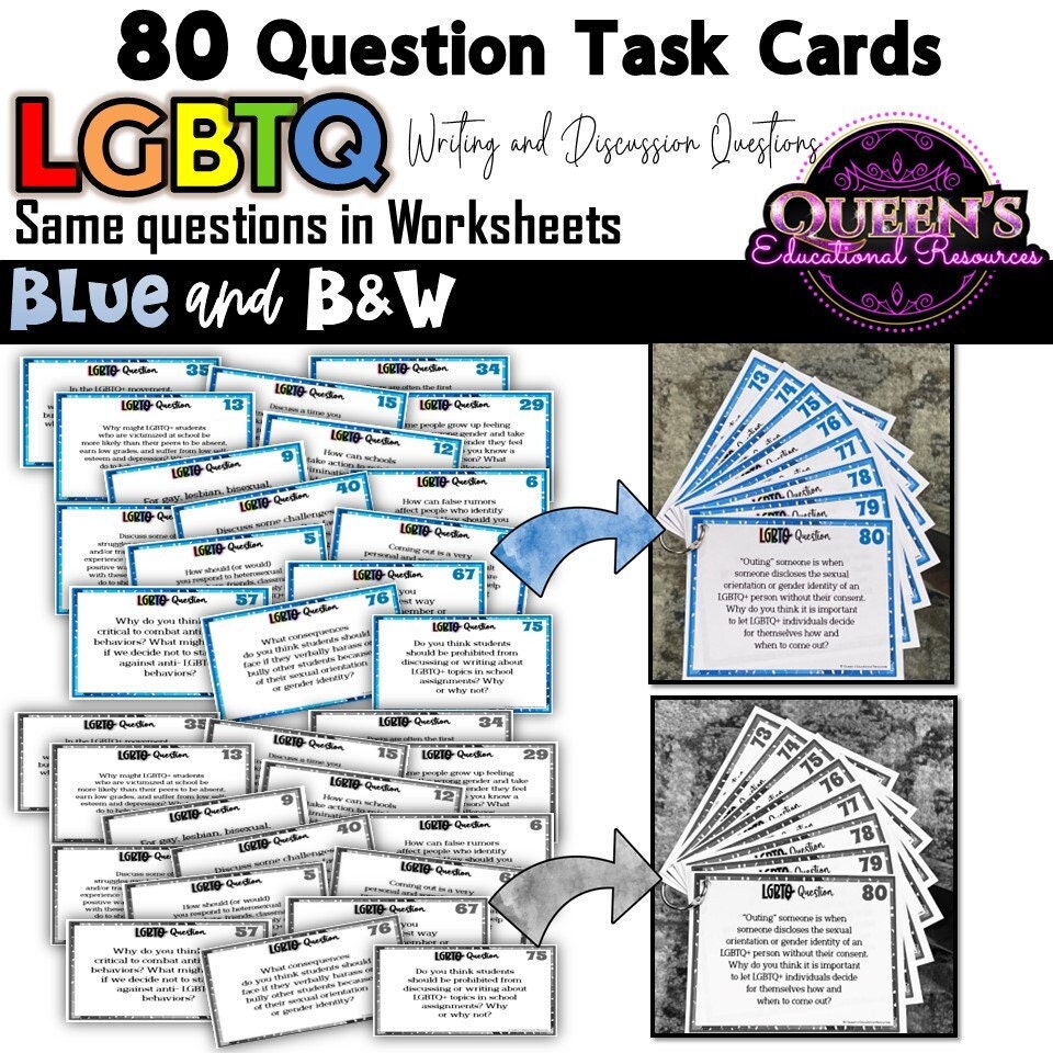 Lgbtq Discussion Questions | Worksheets | Gender Expression | LGBTQ ...