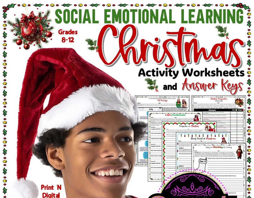 Social Emotional Learning Christmas Activity Worksheets Christmas ...