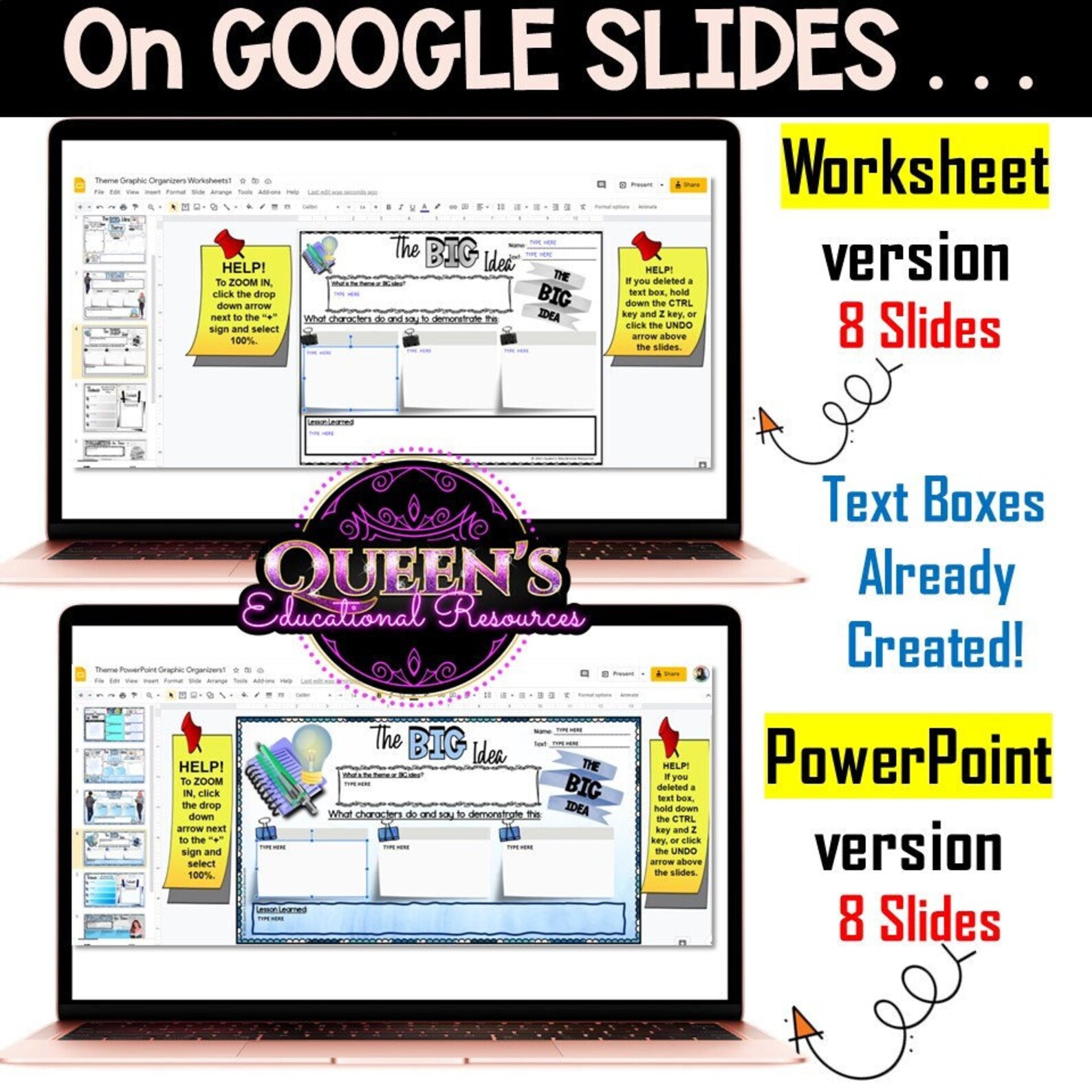 Theme Graphic Organizers, Theme Worksheets, Reading Comprehension ...