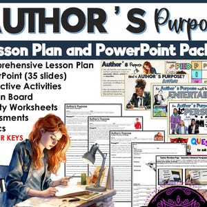 Author's Purpose Lesson Plan | Powerpoint | Activities | Author's ...