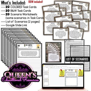 Self-control Scenarios Self-regulation Situation Cards Self-management ...