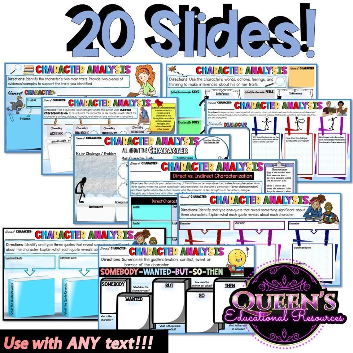 Character Analysis Graphic Organizer Powerpoint Slides, Character ...