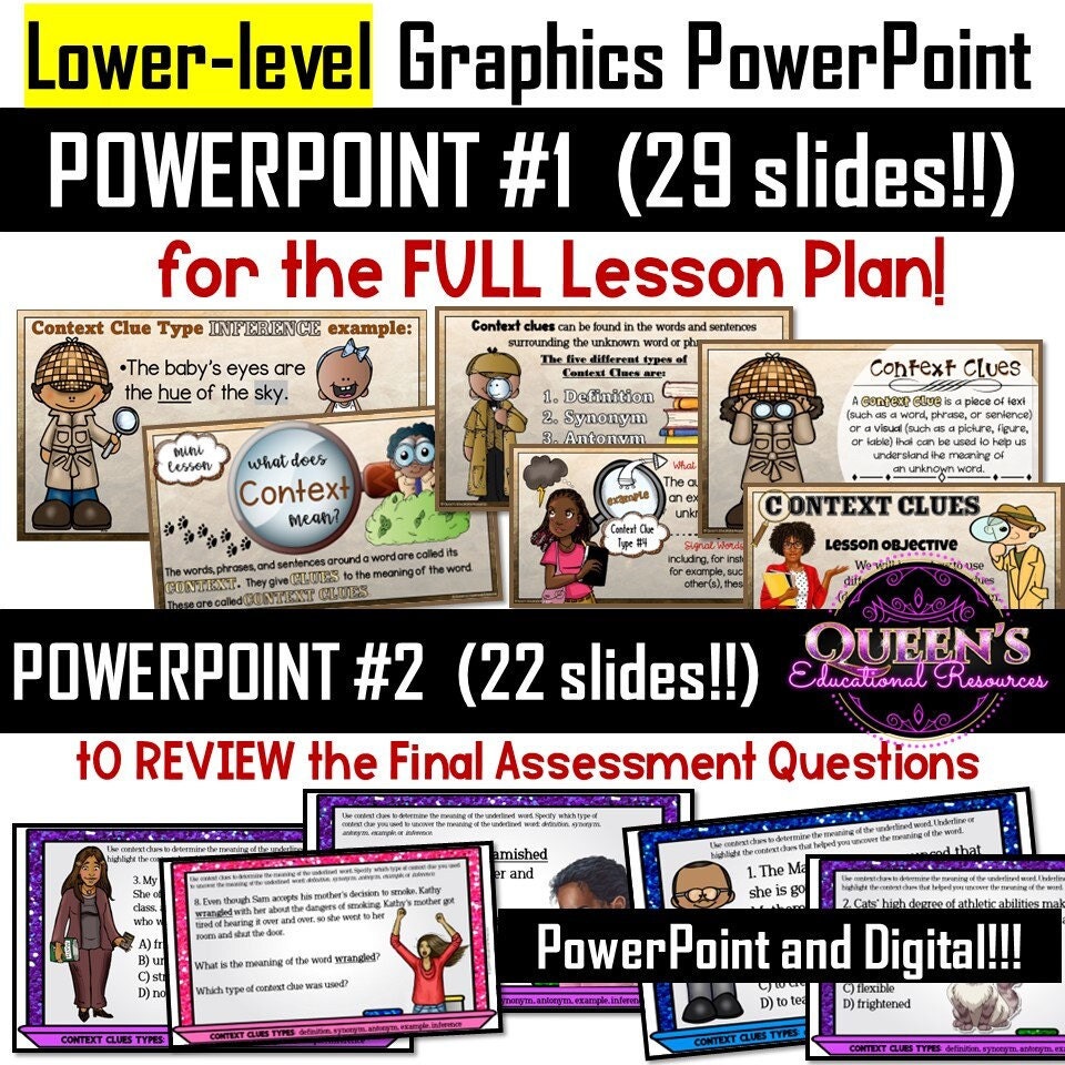 Context Clues Lesson Plan, Powerpoints, and Activities, Context Clues ...
