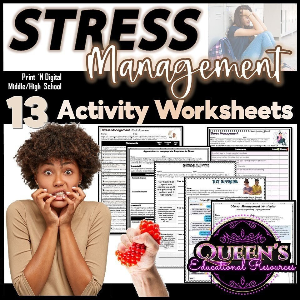Stress Management Activities | Stress Management Worksheets | Coping ...