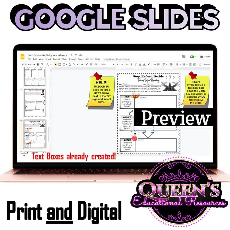 Self-control Worksheets Self-awareness Worksheets Self-management ...