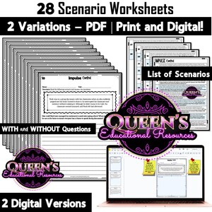 Self-control Scenarios | Impulse Control Scenarios | Self-regulation ...