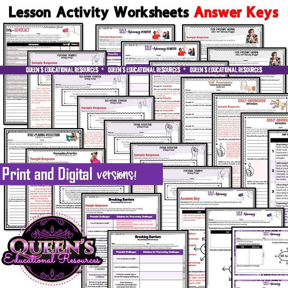 Self-advocacy Lesson | Self-advocacy Activities | Self-advocacy ...