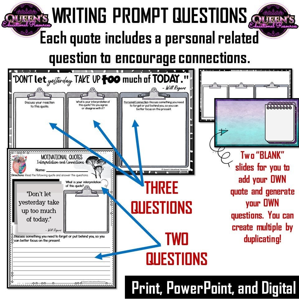 Bell Ringers: Motivational Quotes and Prompts for Growth Mindset Growth ...