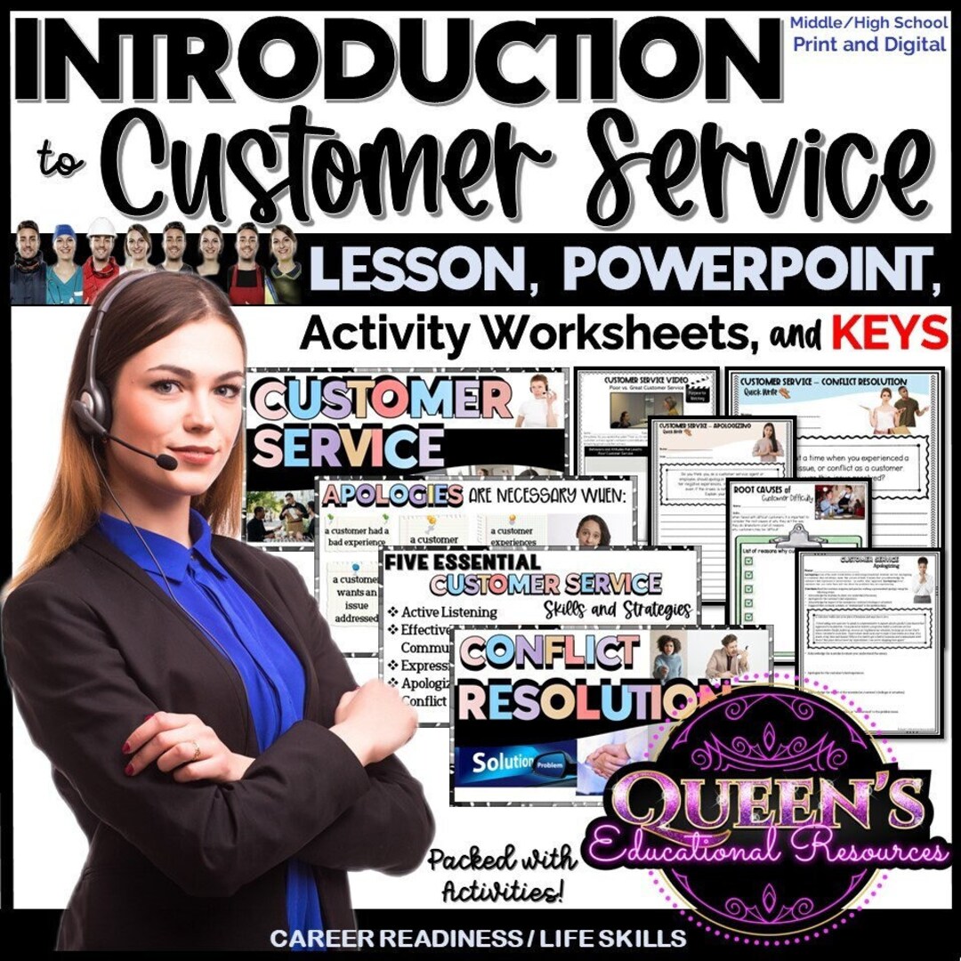 Career Readiness Lesson | Customer Service Lesson Plan and Powerpoint ...