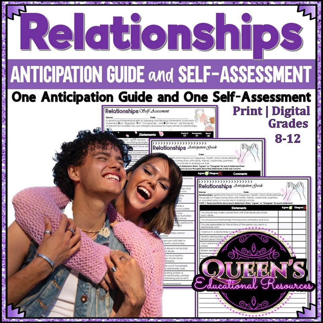 Relationship Skills Anticipation Guide | Interpersonal Skills Self ...