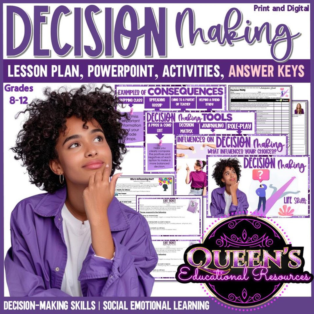 Decision-making Lesson and Powerpoint | Decision-making Activities ...
