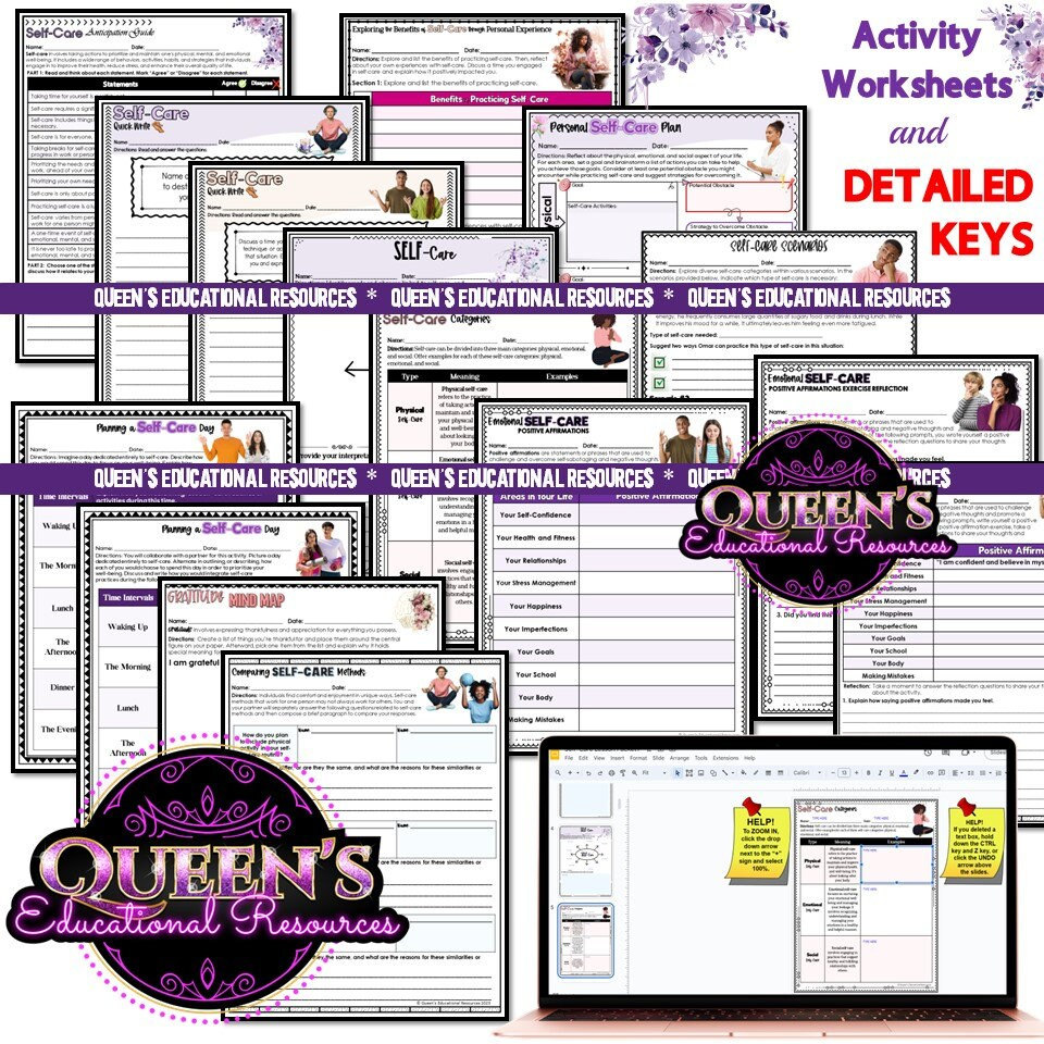 Self-care for Teens Self-care Lesson Plan Self-care Lesson and ...