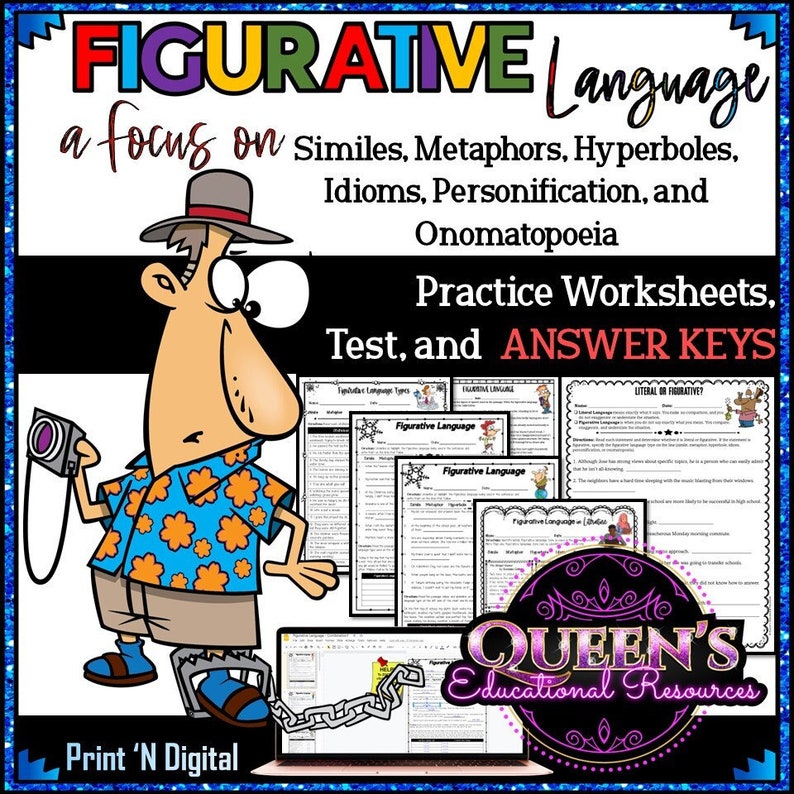 Figurative Language Practice Worksheets | Figurative Language ...