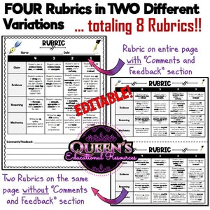 Citing Evidence Rubrics, Evidence Graphic Organizers, Homeschool ...