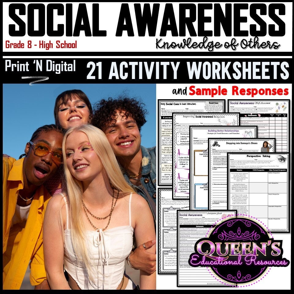Social Awareness Activities | Social Awareness Scenarios | Empathy ...