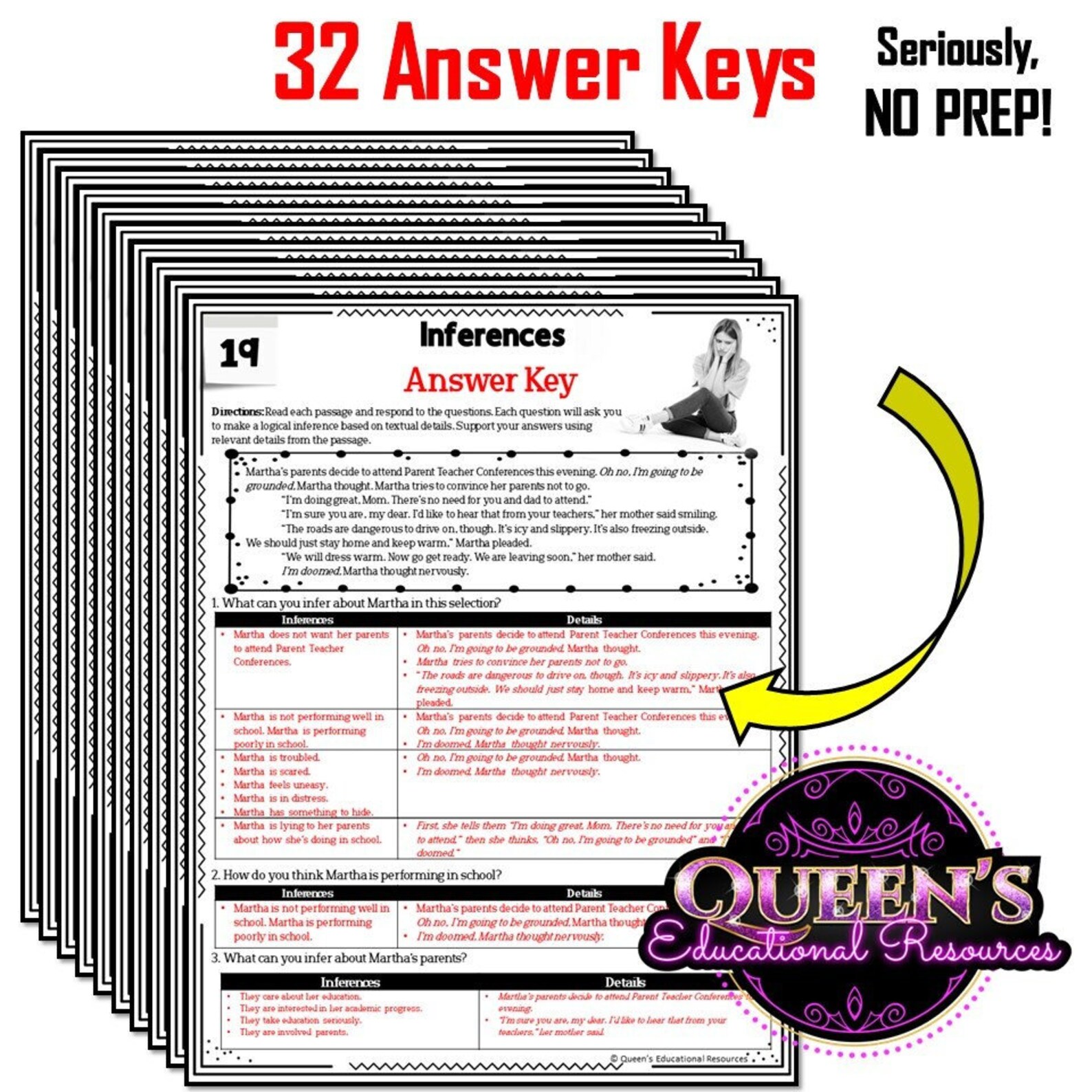 Inference Reading Passage, Reading Comprehension, Making Inferences ...