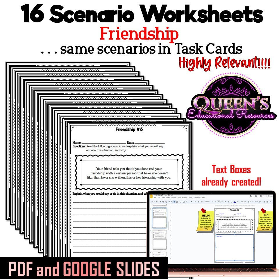 Friendship Scenarios, Friendship Activity, Social Awareness Scenarios ...