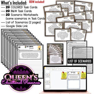 Self-control Scenarios | Self-regulation Situation Cards | Self ...