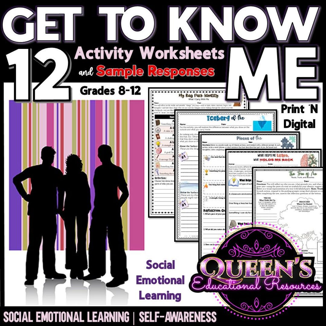 SEL Back to School Activity: Get to Know Me Worksheets (print & Digital ...