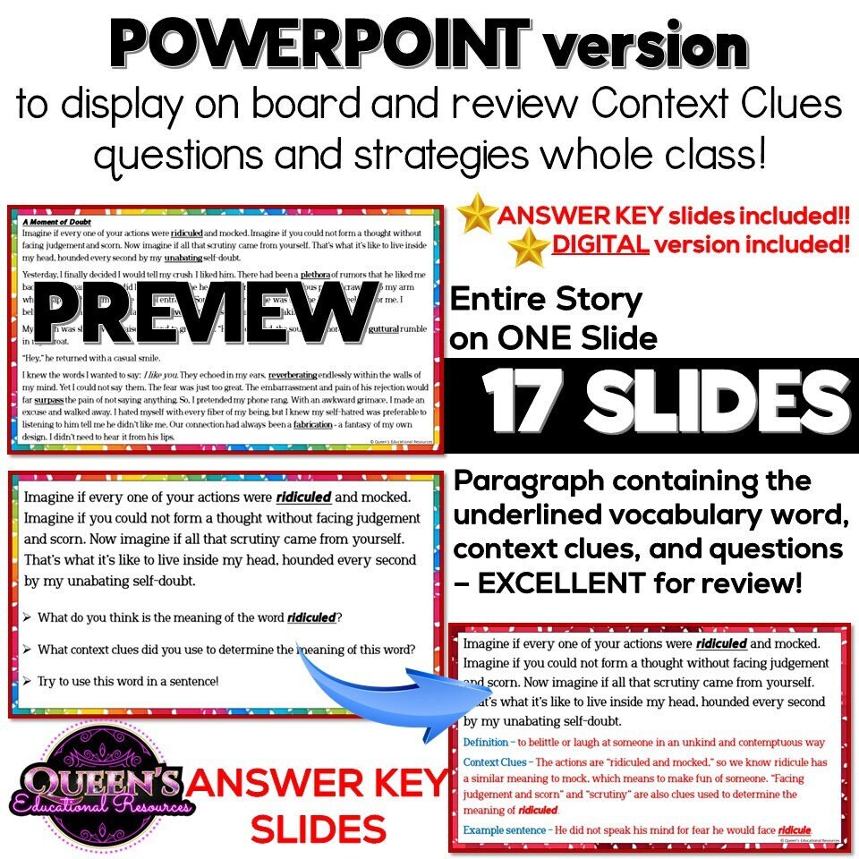 Context Clues Reading Passage, Context Clues Passage, Context Clues ...