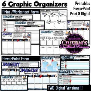 Imagery Worksheets | Imagery Graphic Organizer Worksheets | Imagery ...