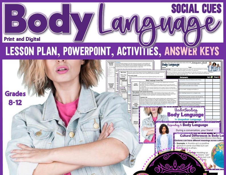 Body Language Lesson | Social Cues | Nonverbal Communication Activities ...