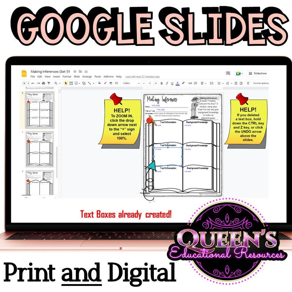 Making Inferences Graphic Organizers, Reading Comprehension, Making ...
