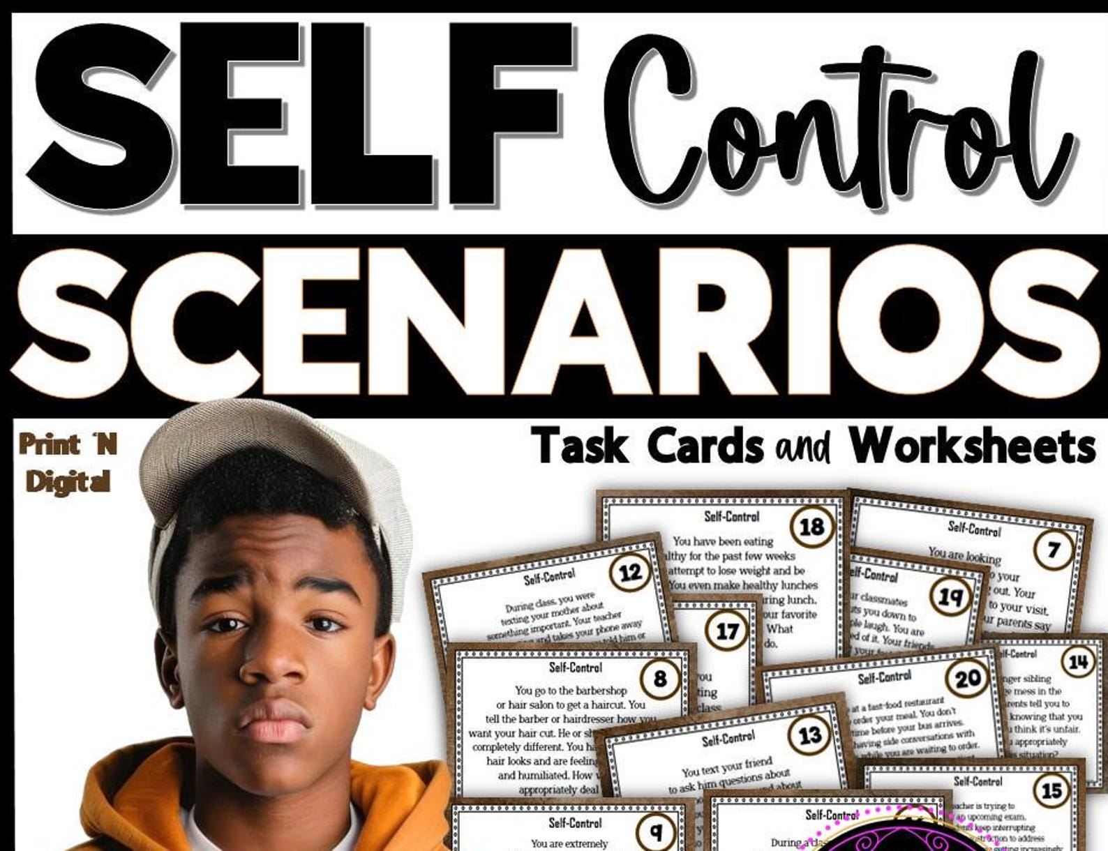 Self-control Scenarios | Self-regulation Situation Cards | Self ...