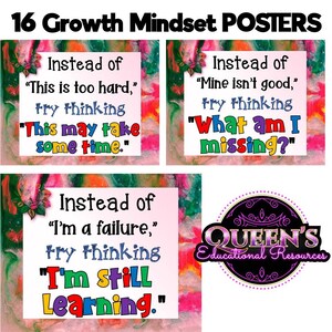 Growth Mindset Posters | Growth Mindset Bulletin Board | Positive ...
