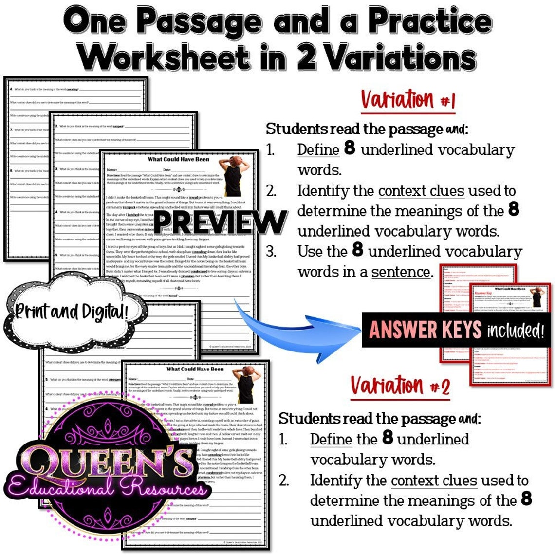 Context Clues Reading Passage, Context Clues Passage, Context Clues ...