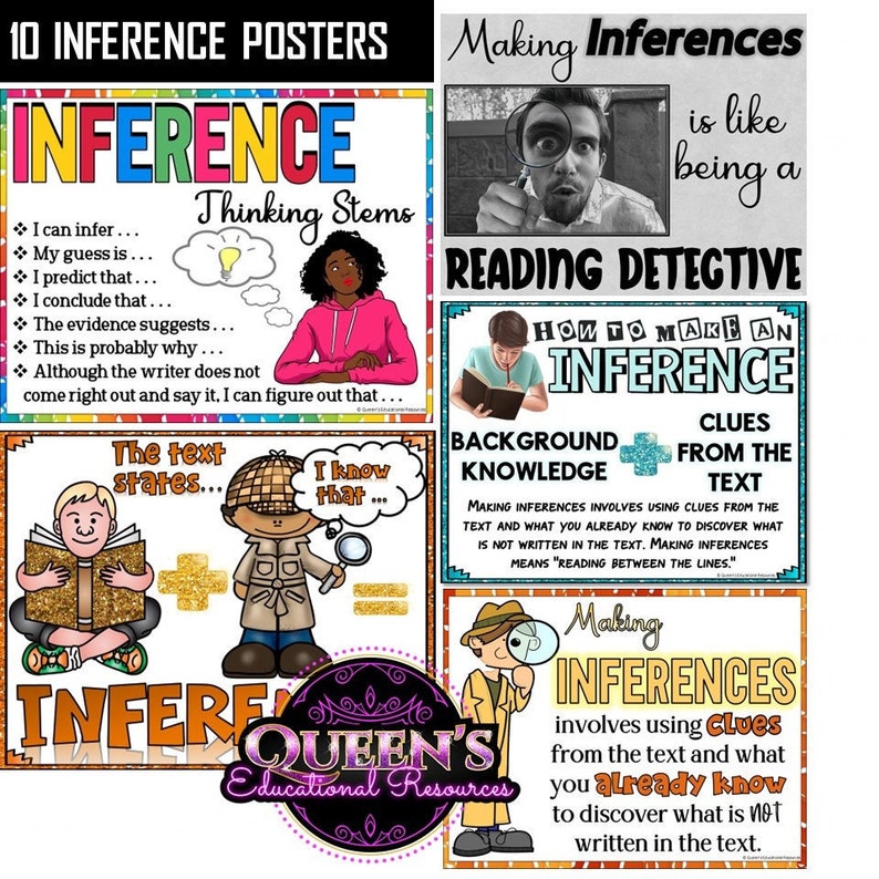 Making Inferences Posters, Inference Bulletin Board, Reading Strategies ...