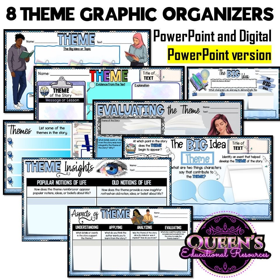 Theme Graphic Organizers, Theme Worksheets, Reading Comprehension ...