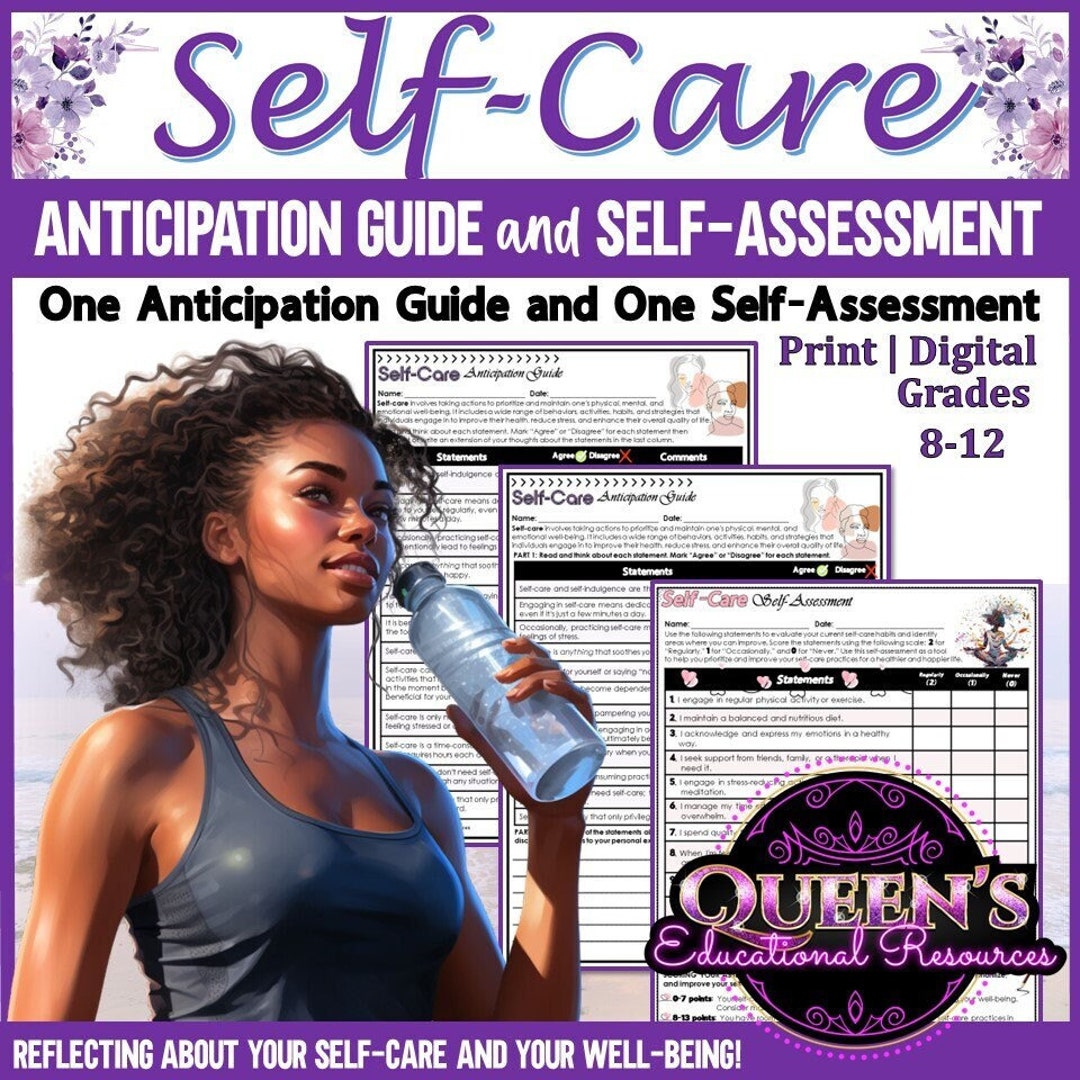 Self-care for Teens | Self-care Anticipation Guide | Self-care ...