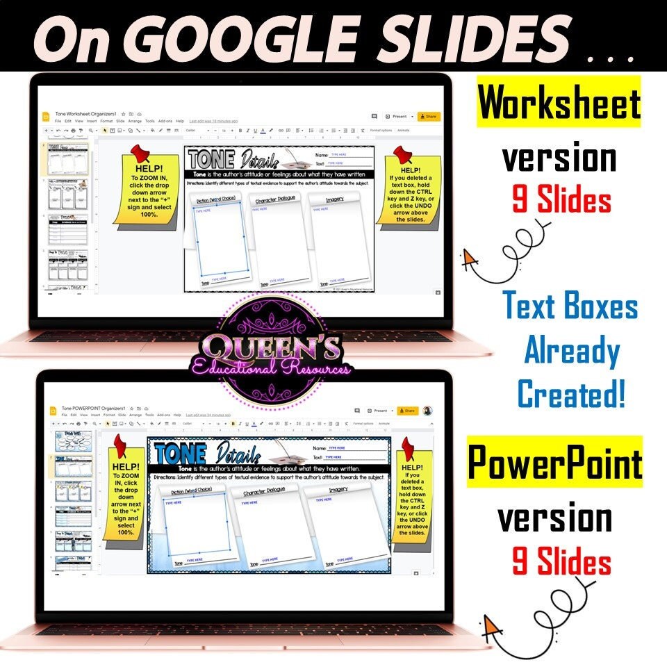 Author's Tone, Mood and Tone Graphic Organizers, Tone and Mood ...