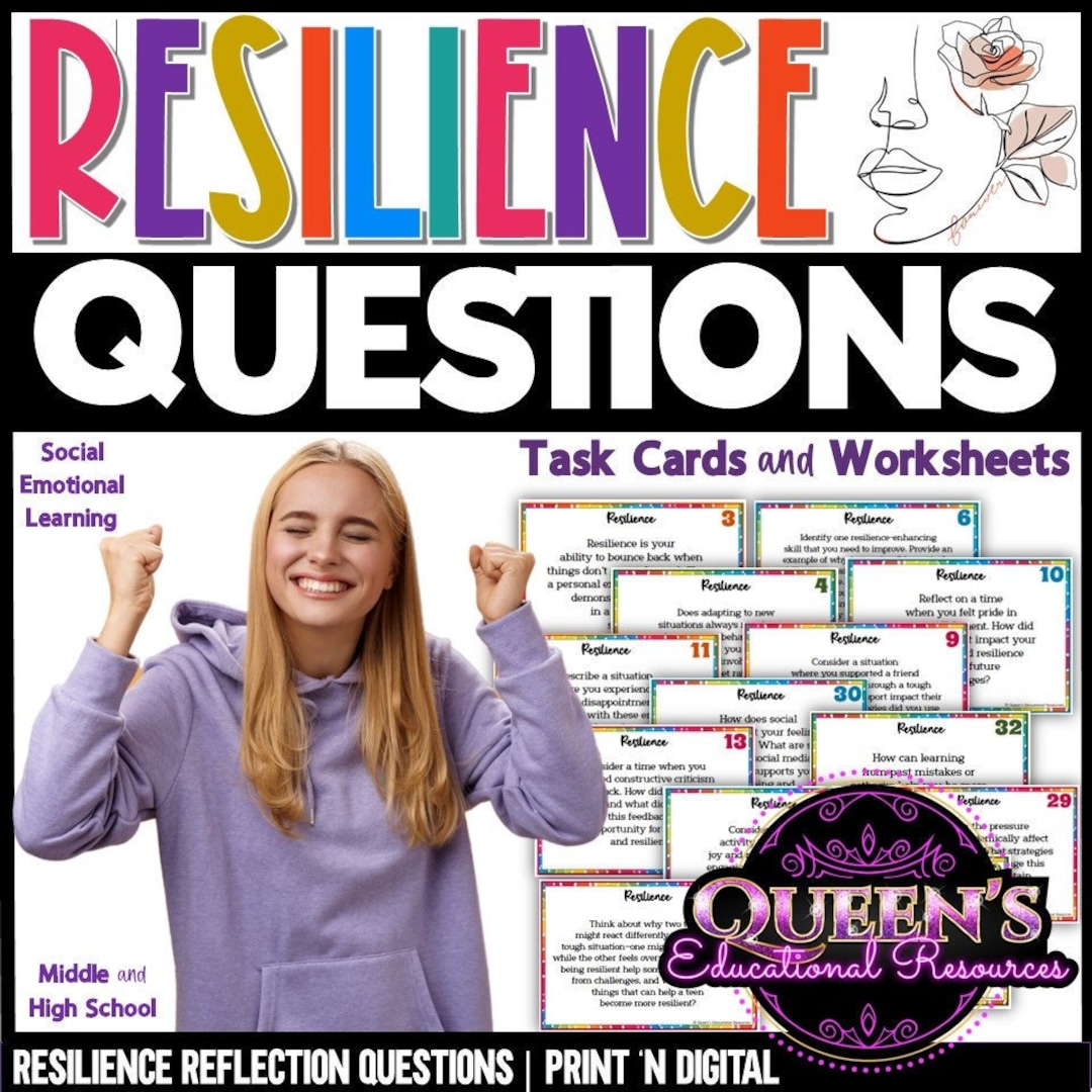 Resilience Questions | Resilience Worksheets | Task Cards | Resilience ...