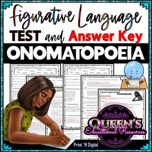 Figurative Language Tests | Similes | Metaphors | Onomatopoeia ...