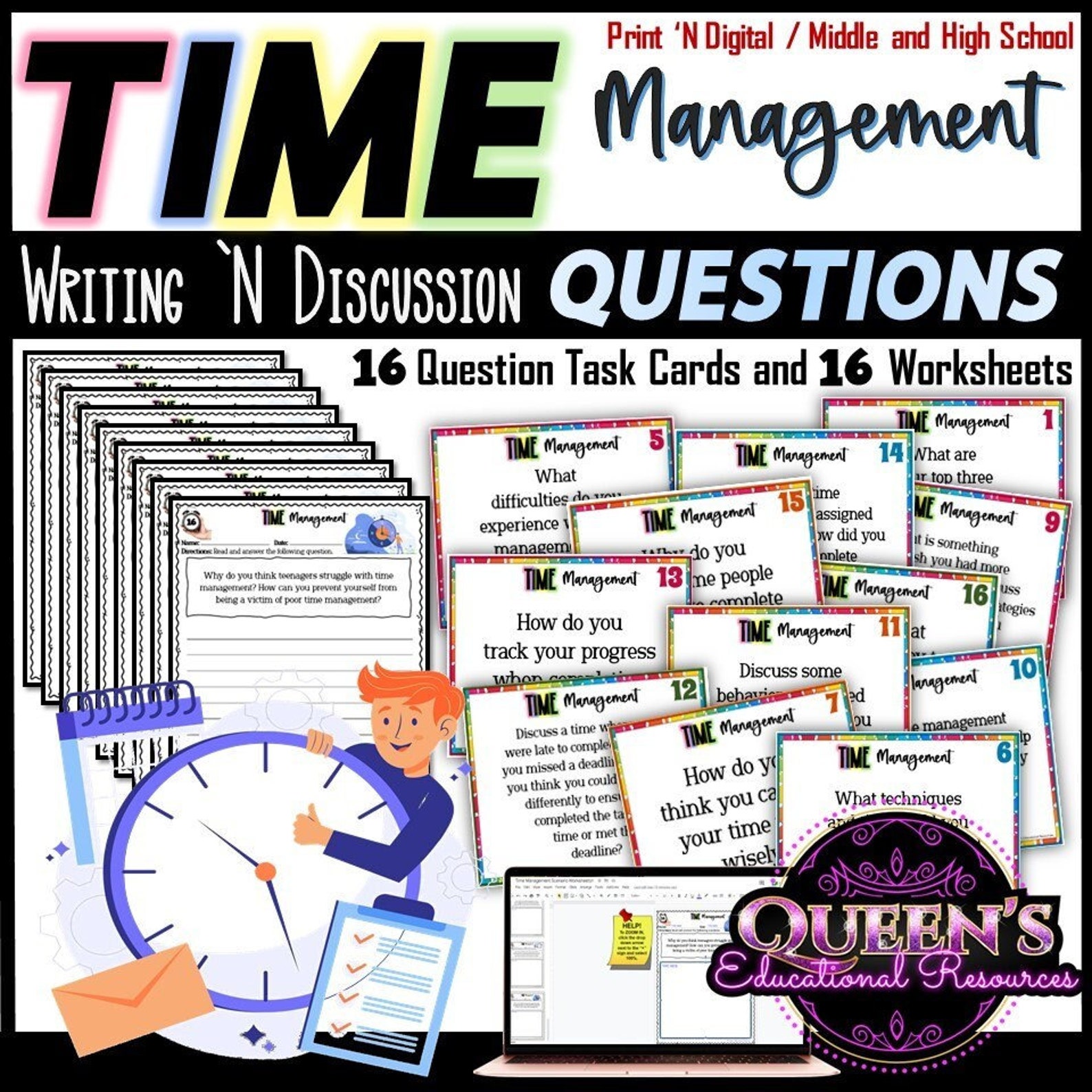 Executive Functioning Time Management Worksheets Time Management ...