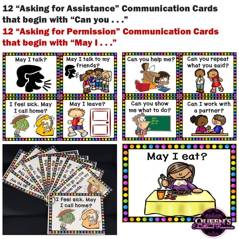 Communication Cards | Speech Therapy, Autism, ELL, Preschool ...