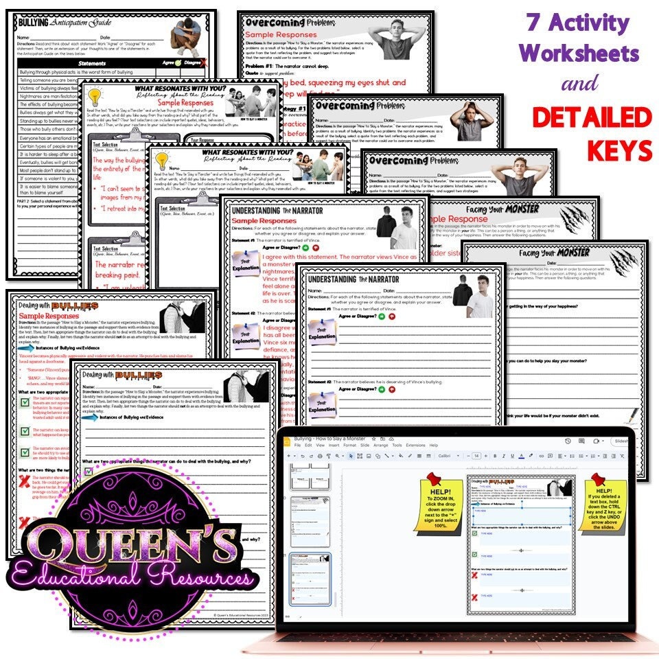 Bullying Reading Passage | Bullying Awareness | Anti Bullying ...