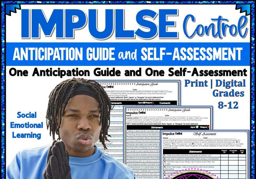 Self-control Anticipation Guide and Self-assessment | Self-awareness ...