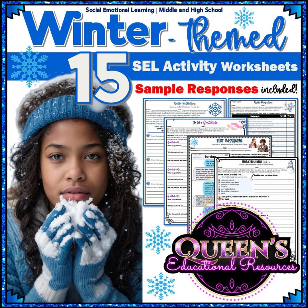Social Emotional Learning Winter Activity Worksheets | Winter ...