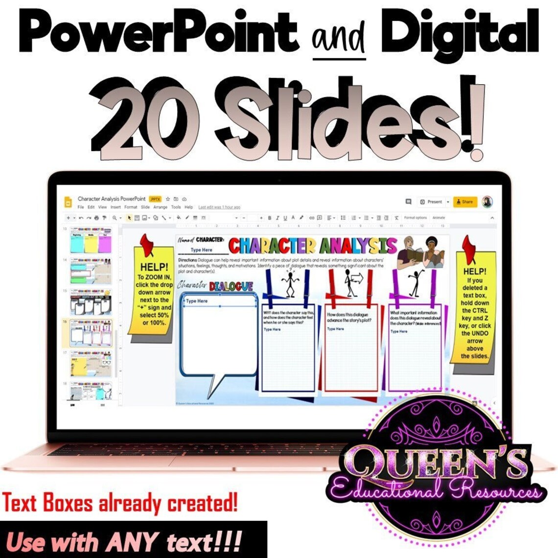 Character Analysis Graphic Organizer Powerpoint Slides, Character ...