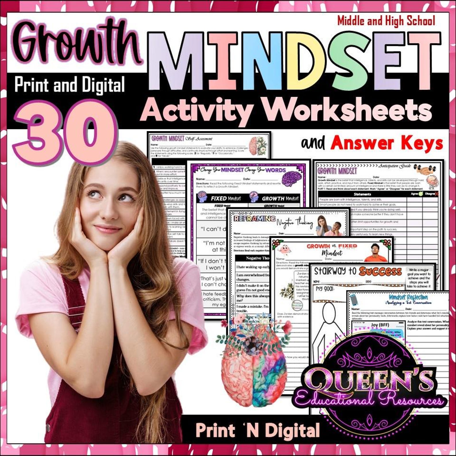 Growth Mindset Vs. Fixed Mindset Lessons, Activities, and Worksheets ...