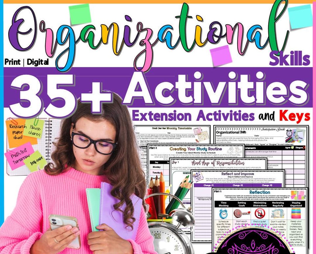 Organizational Skills Anticipation Guide | Organizational Skills ...