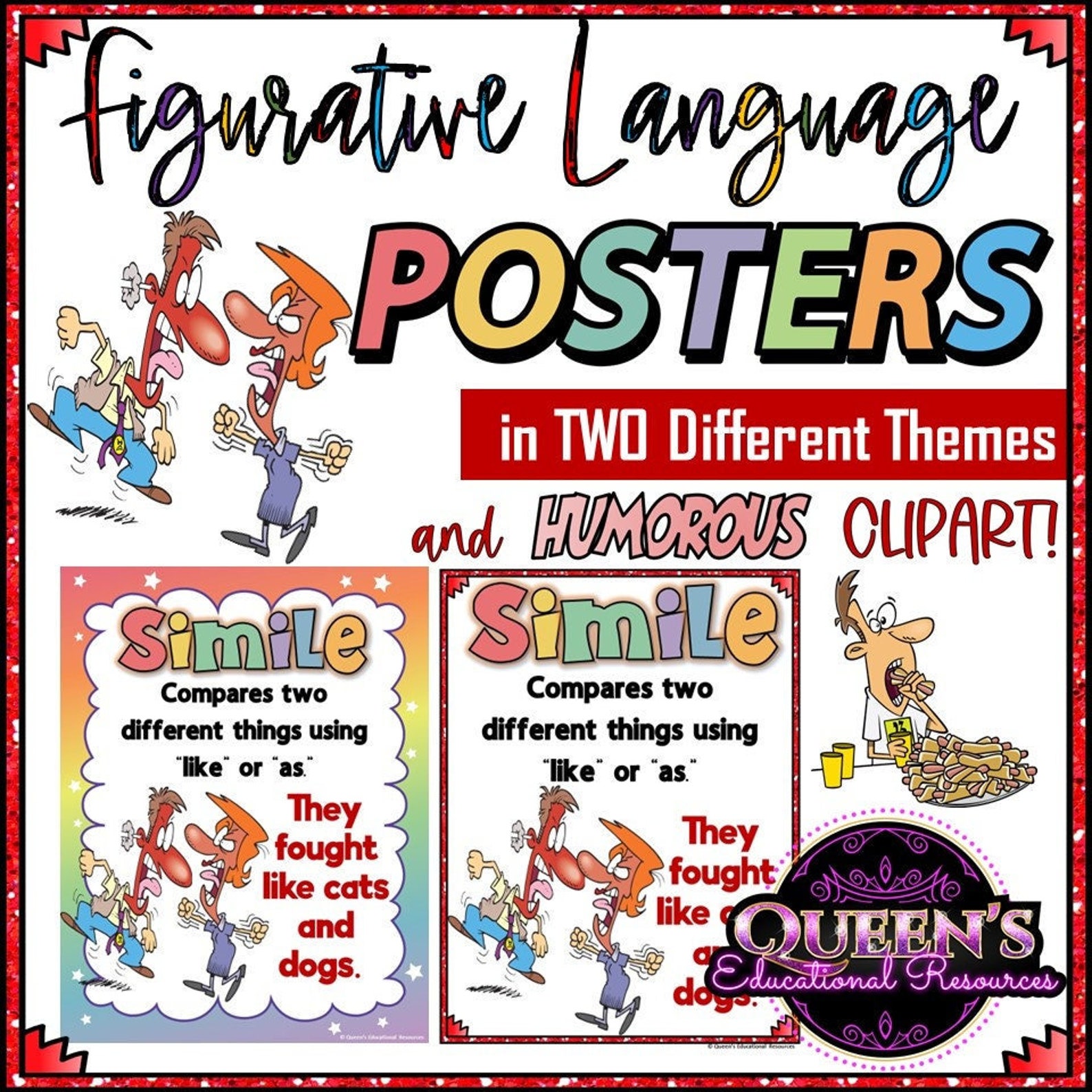 Figurative Language Posters | Learning Posters | Onomatopoeia ...