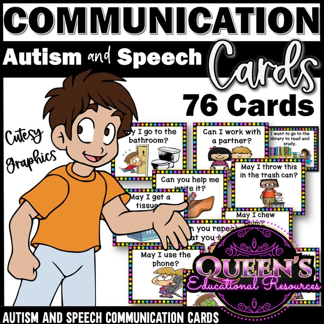 Communication Cards | Speech Therapy, Autism, ELL, Preschool ...