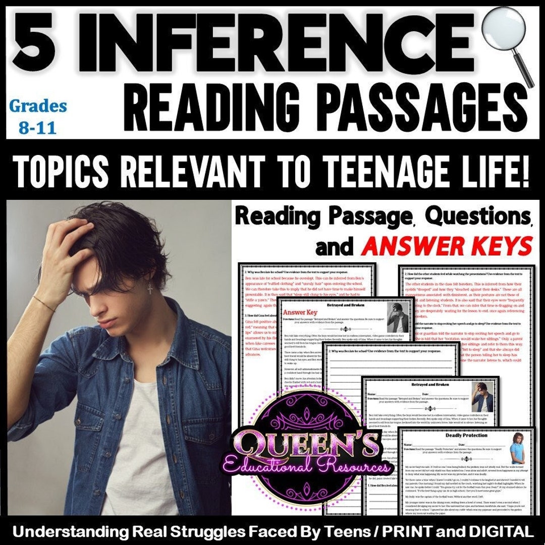 Inference Reading Passage, Reading Comprehension, Making Inferences ...