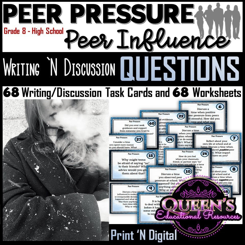 Peer Pressure Activities Peer Pressure Worksheets Social Pressures ...