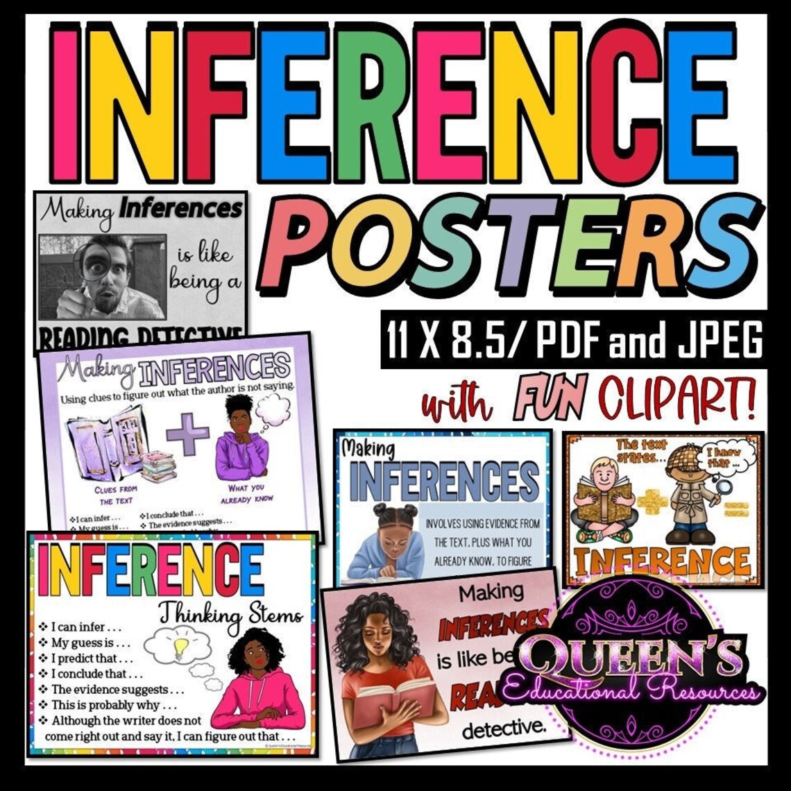 Making Inferences Posters, Inference Bulletin Board, Reading Strategies ...