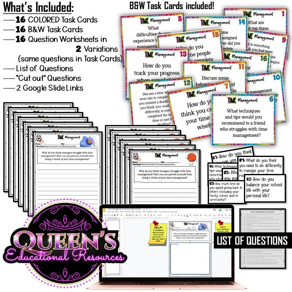 Time Management Worksheets | Time Management Activities | Time ...